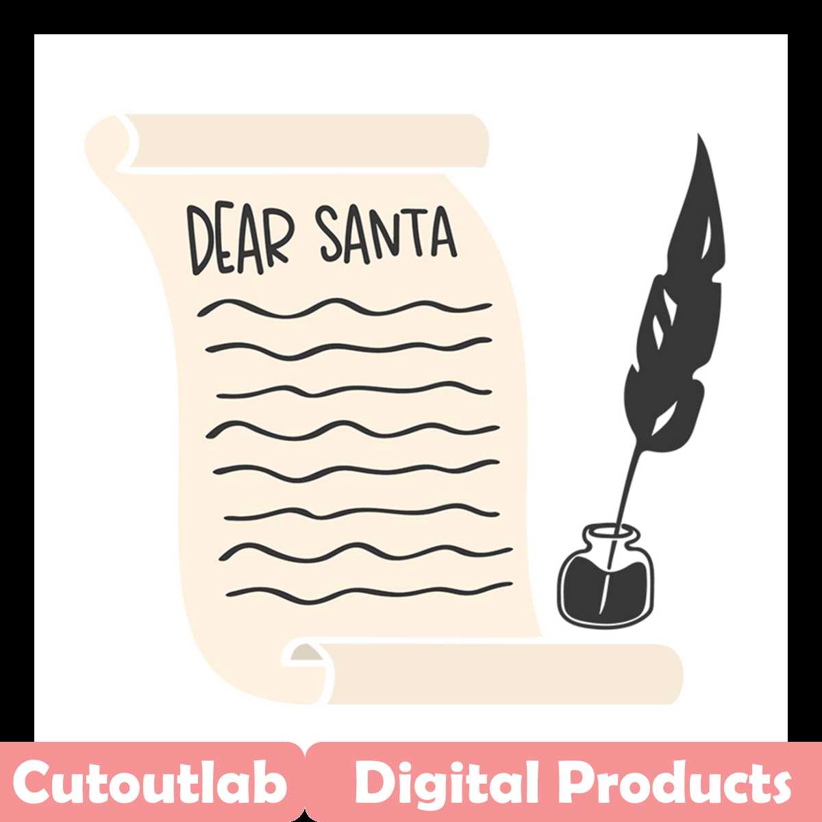 Dear Santa Svg File | Inspire Uplift