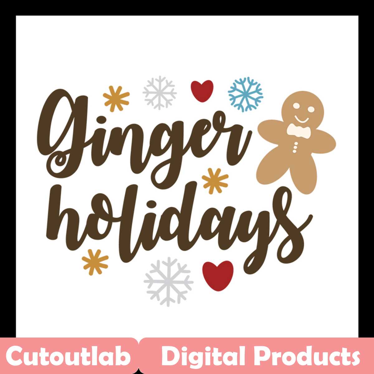 Ginger holiday SVG Files For Silhouette, Files For Cricut, S | Inspire Uplift