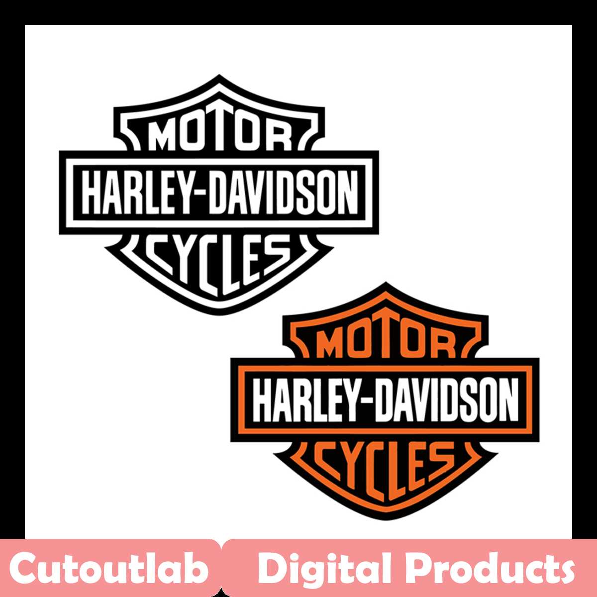 Harley Davidson SVG logo, Files For Silhouette, Files For Cr | Inspire ...