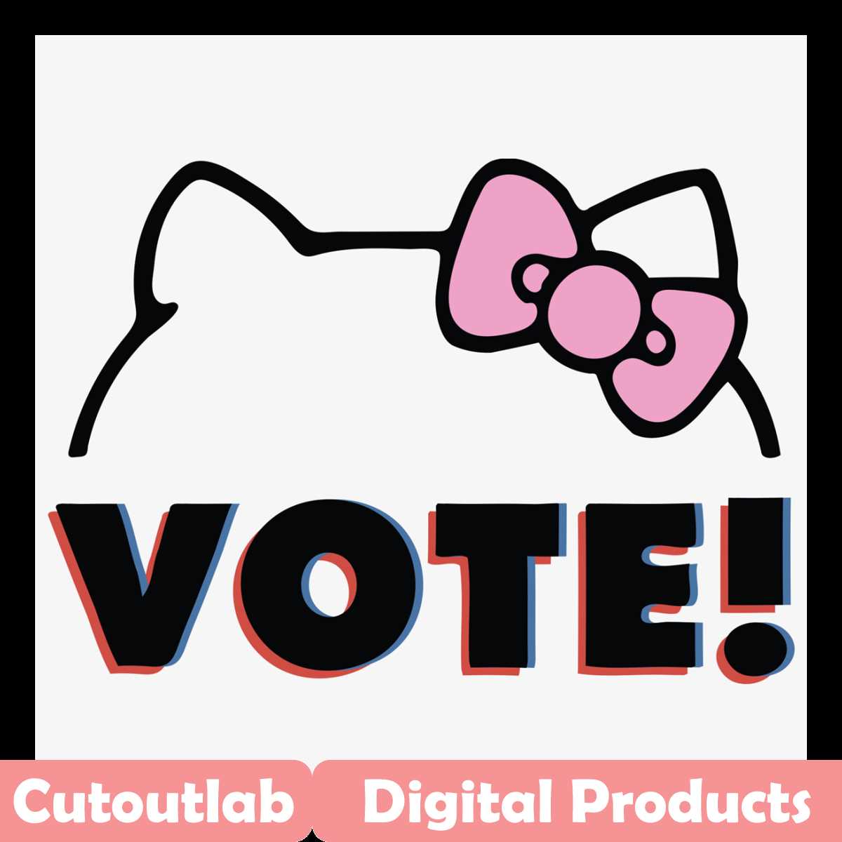 Hello Kitty Vote Bow Svg, Trending Svg, Hello Kitty Svg, Vot | Inspire ...