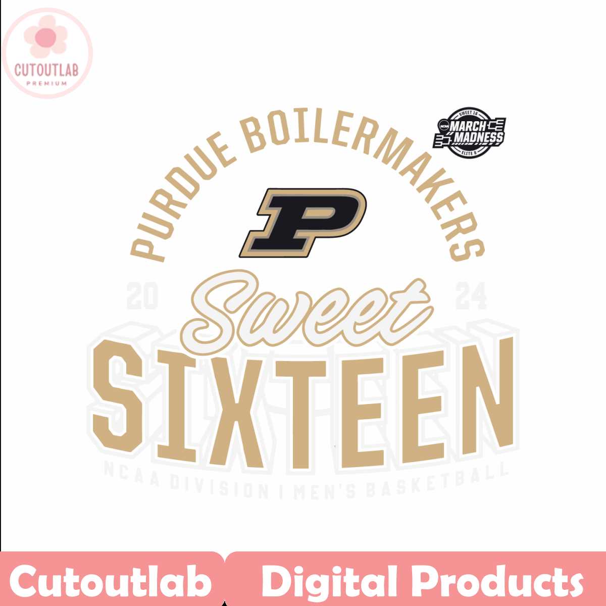 Purdue Boilermakers Sweet Sixteen Mens Basketball SVG | Inspire Uplift