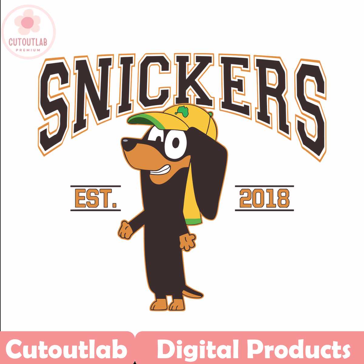 Funny Snicker Est 2018 Bluey Character SVG | Inspire Uplift