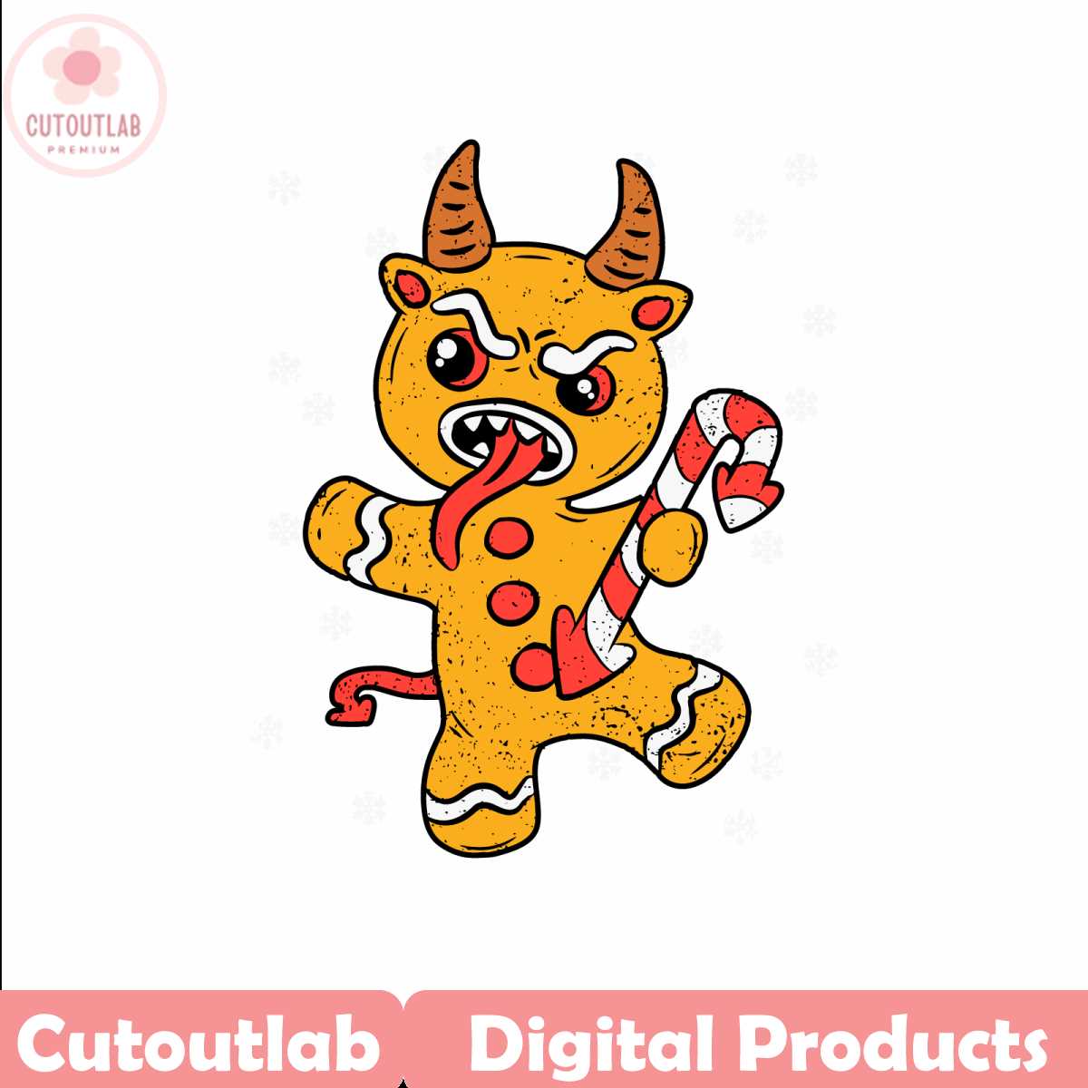 Gingerbread Man Krampus Christmas SVG | Inspire Uplift