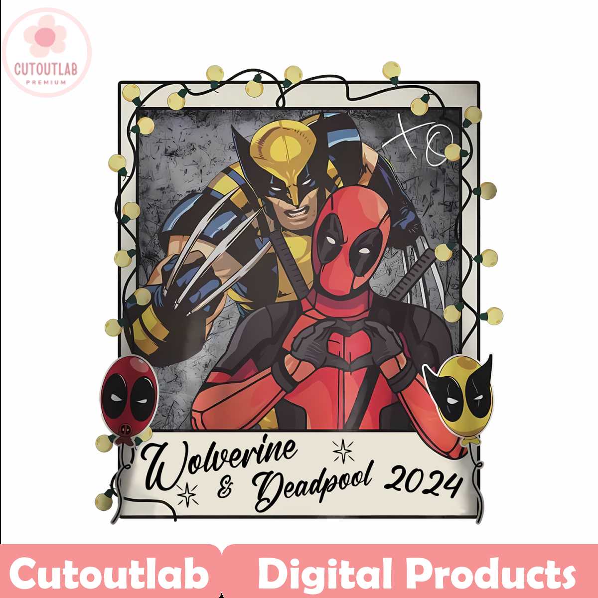 Retro Wolverine And Deadpool 2024 PNG | Inspire Uplift