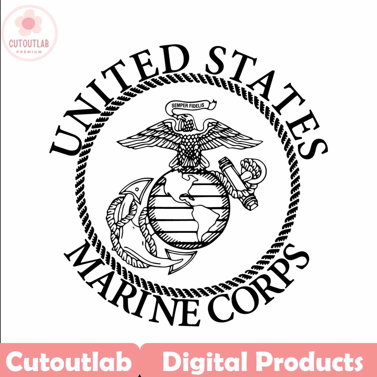 Emblem Of The United States Marine Corps SVG | Inspire Uplift