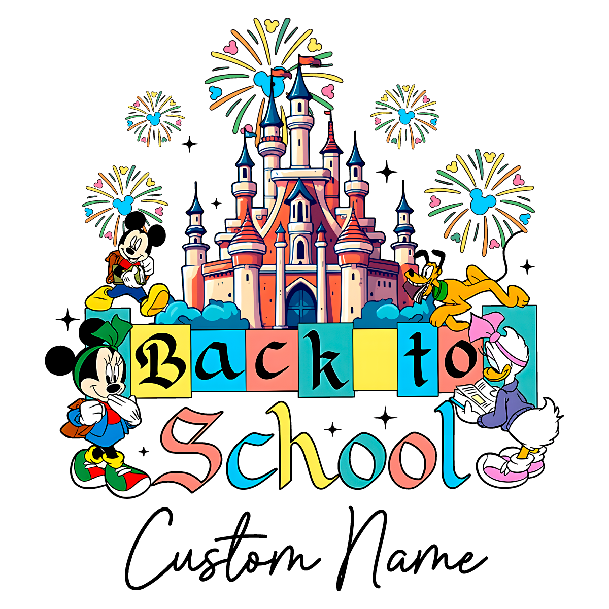 Custom Back To School Disney Castle PNG Digital Download Fil | Inspire ...