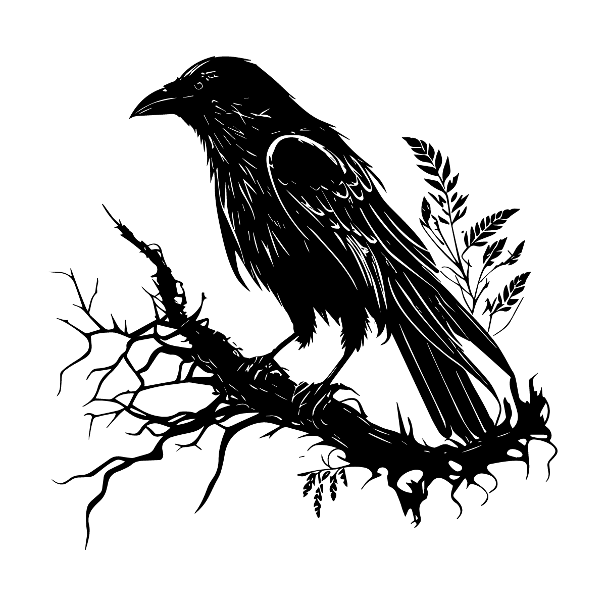 Crow Svg Digital Download Files | Inspire Uplift
