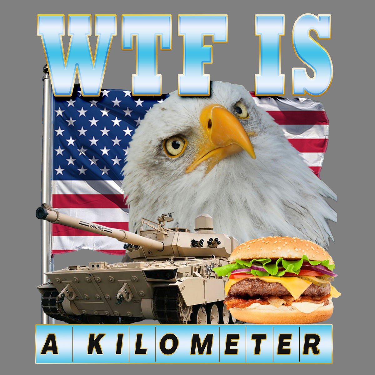 WTF Is A Kilometer Eagle Meme PNG Digital Download Files | Inspire Uplift