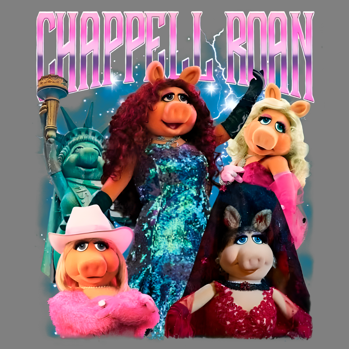 Retro Chappell Roan Miss Piggy PNG Digital Download Files | Inspire Uplift