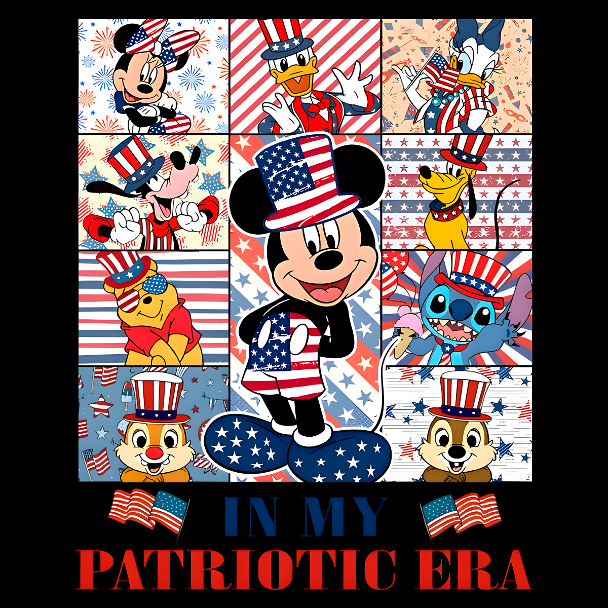 In My Patriotic Era Mickey And Friends PNG | Inspire Uplift