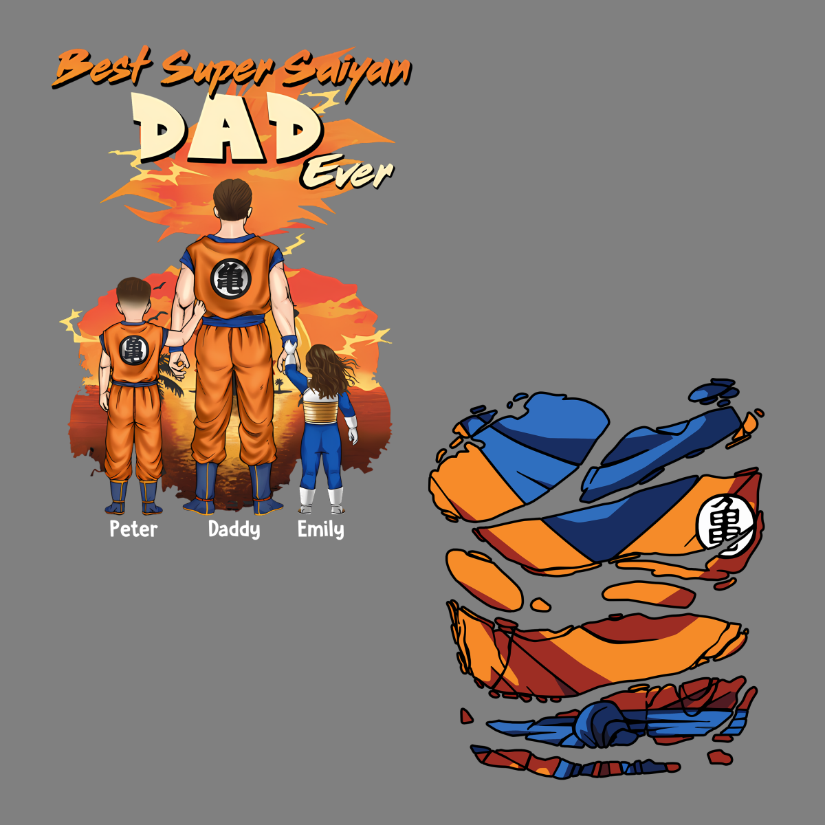 Saiyan Dad Svg | Inspire Uplift