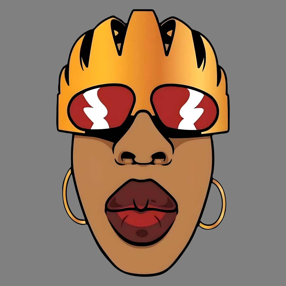 Funny Missy Elliott Chibi Icon PNG Digital Download Files | Inspire Uplift