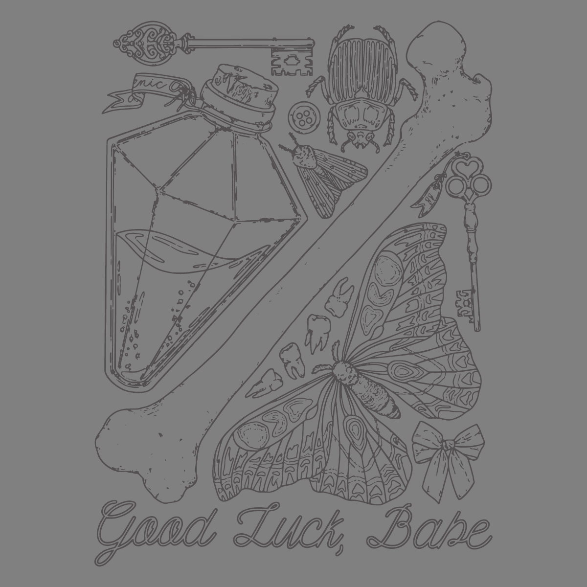 Vintage Good Luck Babe Doodles SVG Digital Download Files | Inspire Uplift