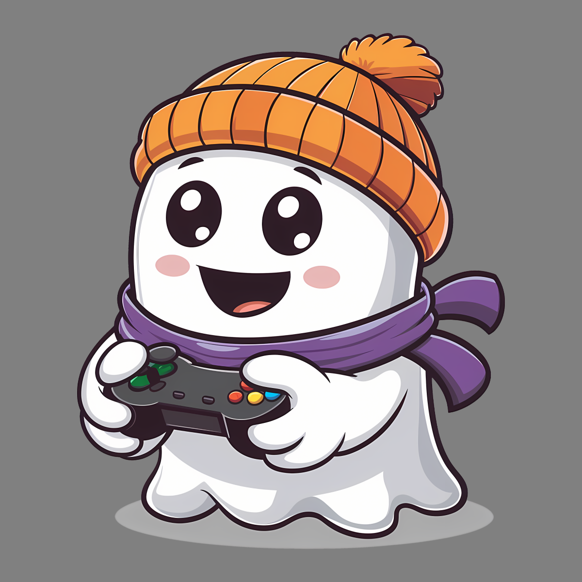 Cute Ghost Halloween Gamer Gaming PNG Digital Download Files | Inspire ...
