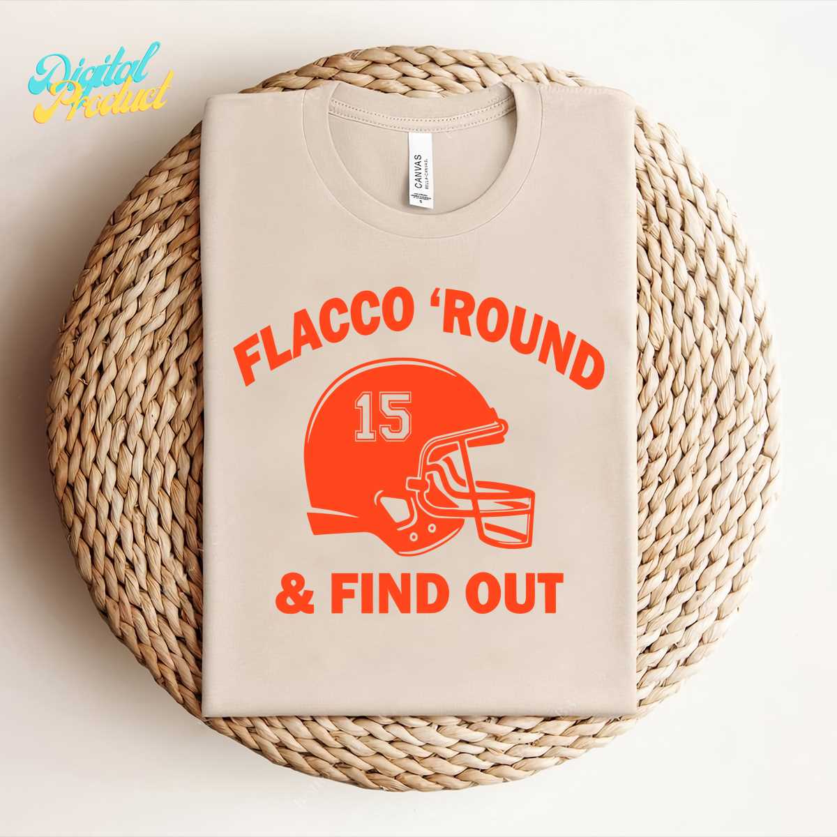 Helmet 15 Flacco Round And Find Out Svg Digital Download - Inspire Uplift