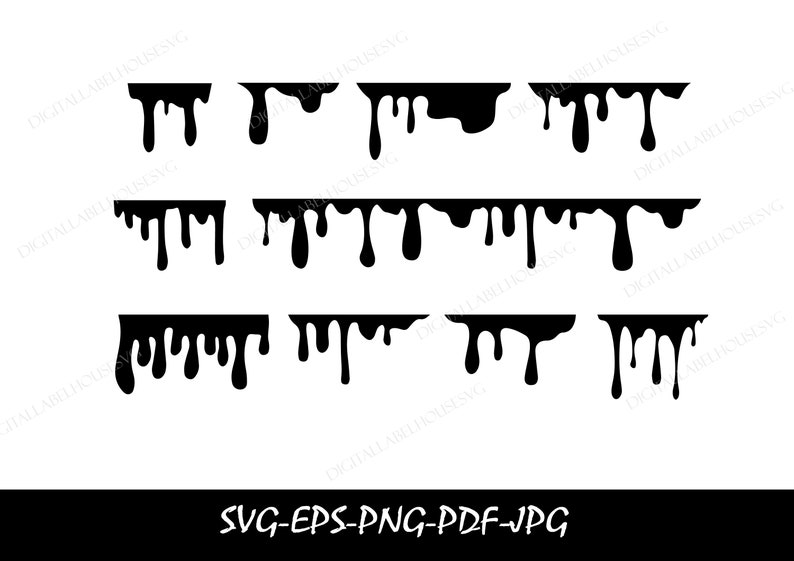 Dripping borders SVG,Dripping svg,Dripping borders Clipart,C - Inspire ...