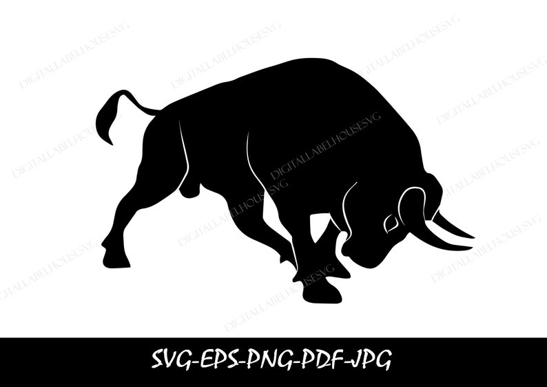 Bull Clipart, Bull Cut Files For Silhouette, Files for Cricu | Inspire ...