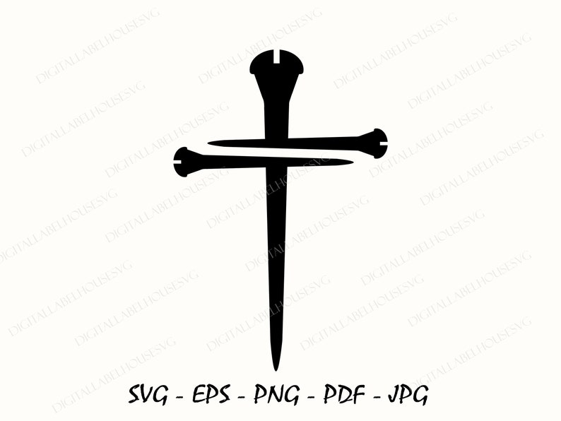 Nail Cross Svg, Cross Silhouette Religious Svg, Cross Svg, C | Inspire ...