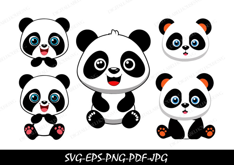 Cute Panda Svg,Panda svg,Panda svg bundle,panda head svg,Pan | Inspire ...