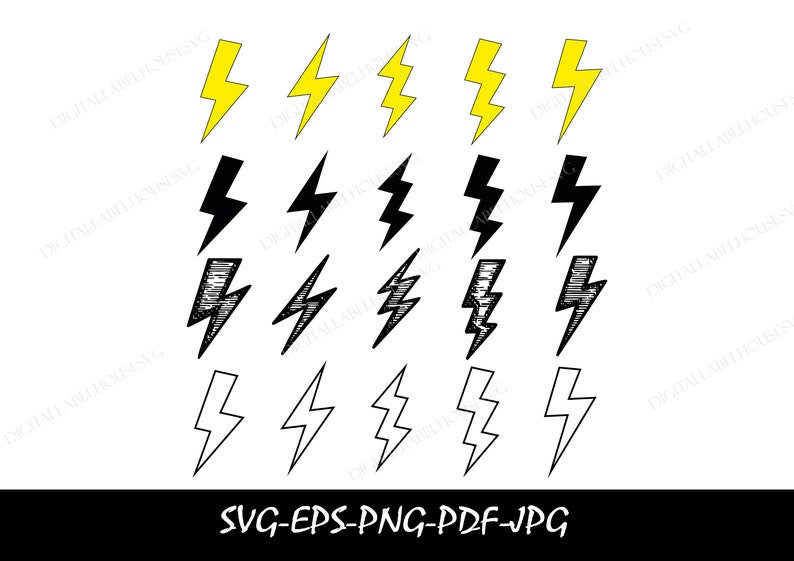 Lightning svg Bundle, Lightning Bolt svg, Flash svg, Lightni | Inspire ...