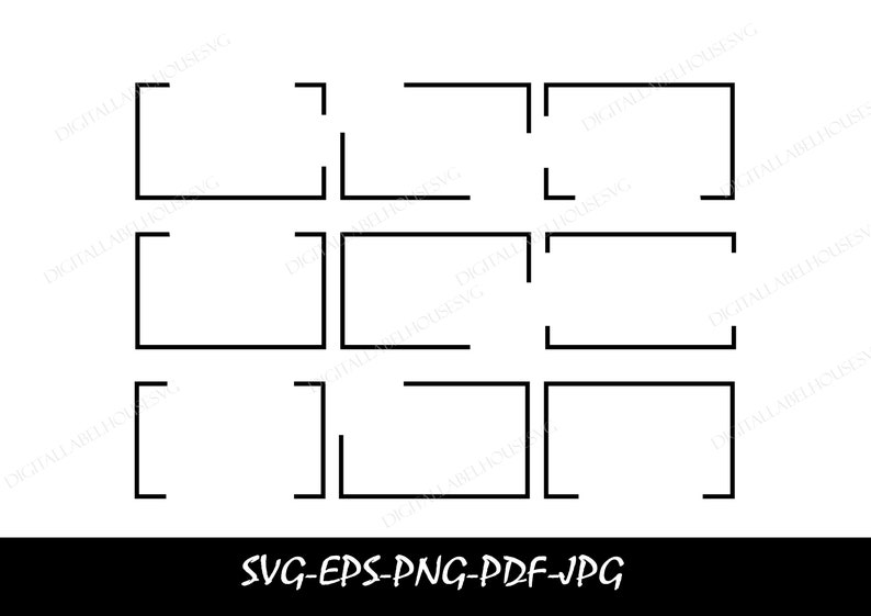 Open RECTANGLE SVG, Split RECTANGLE Svg, Rectangle Outline S - Inspire ...