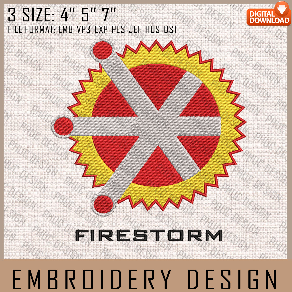 Firestorm Embroidery Files, DC Comics, Movie Inspired Embroi | Inspire ...