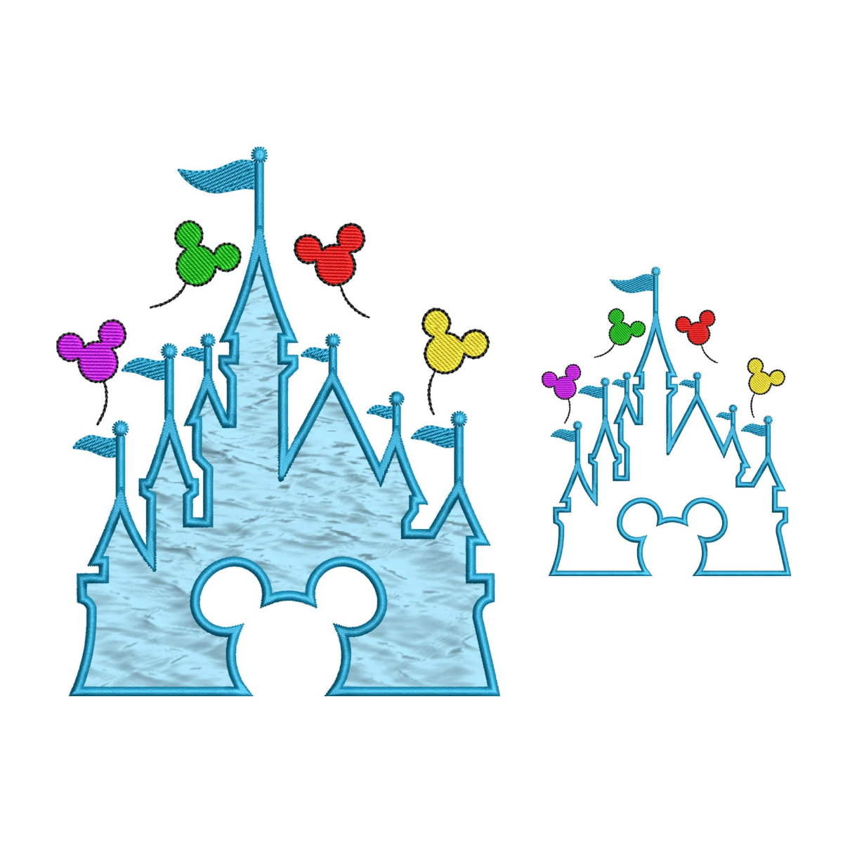 Castle Embroidery Design, Castle Machine Embroidery Files, B | Inspire ...