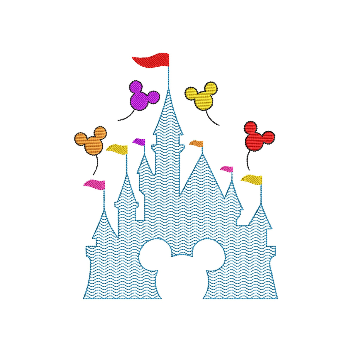 Castle Embroidery Design, Castle Machine Embroidery Files, B | Inspire ...