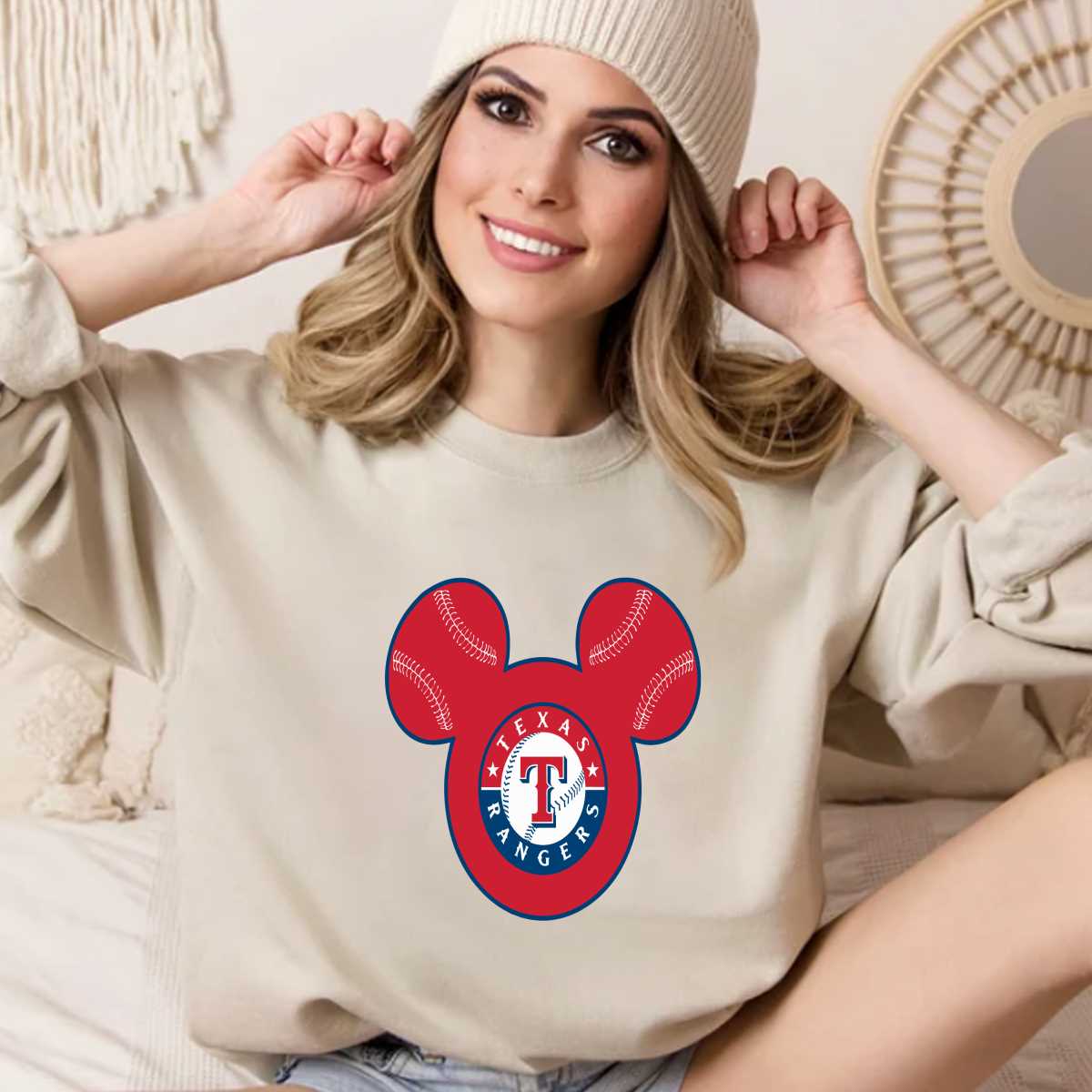 Mickey Mouse Head Texas Rangers SVG | Inspire Uplift