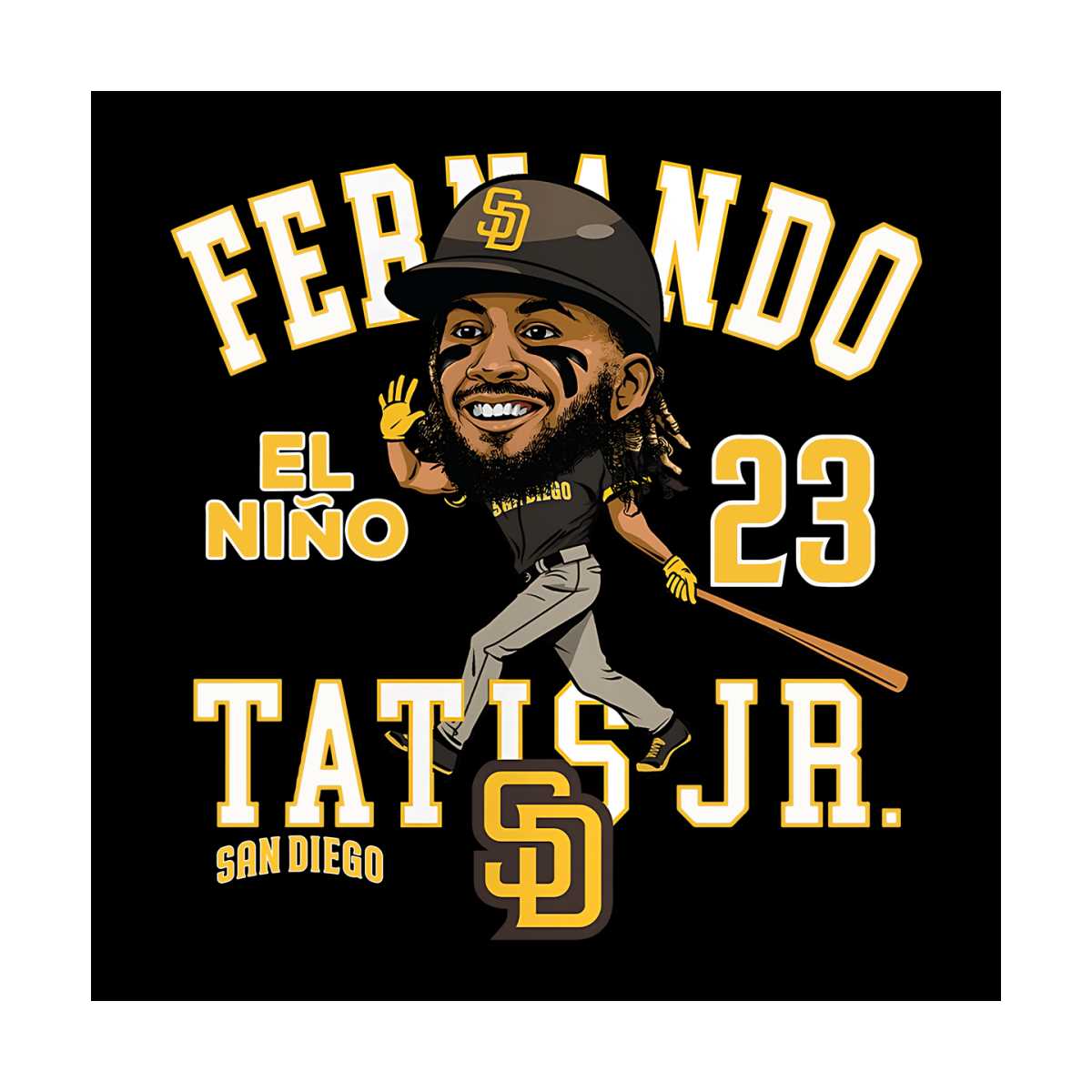 San Diego Padres Fernando Tatis Jr Baseball Png | Inspire Uplift