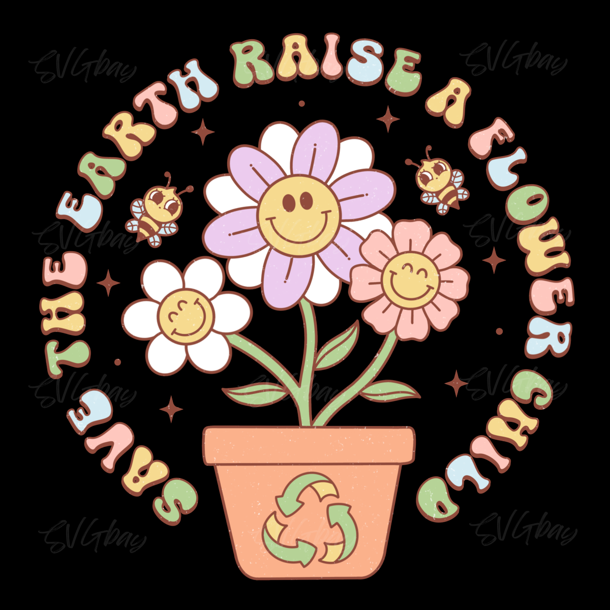 Save The Earth Raise A Flower Child PNG Digital Download Fil | Inspire ...
