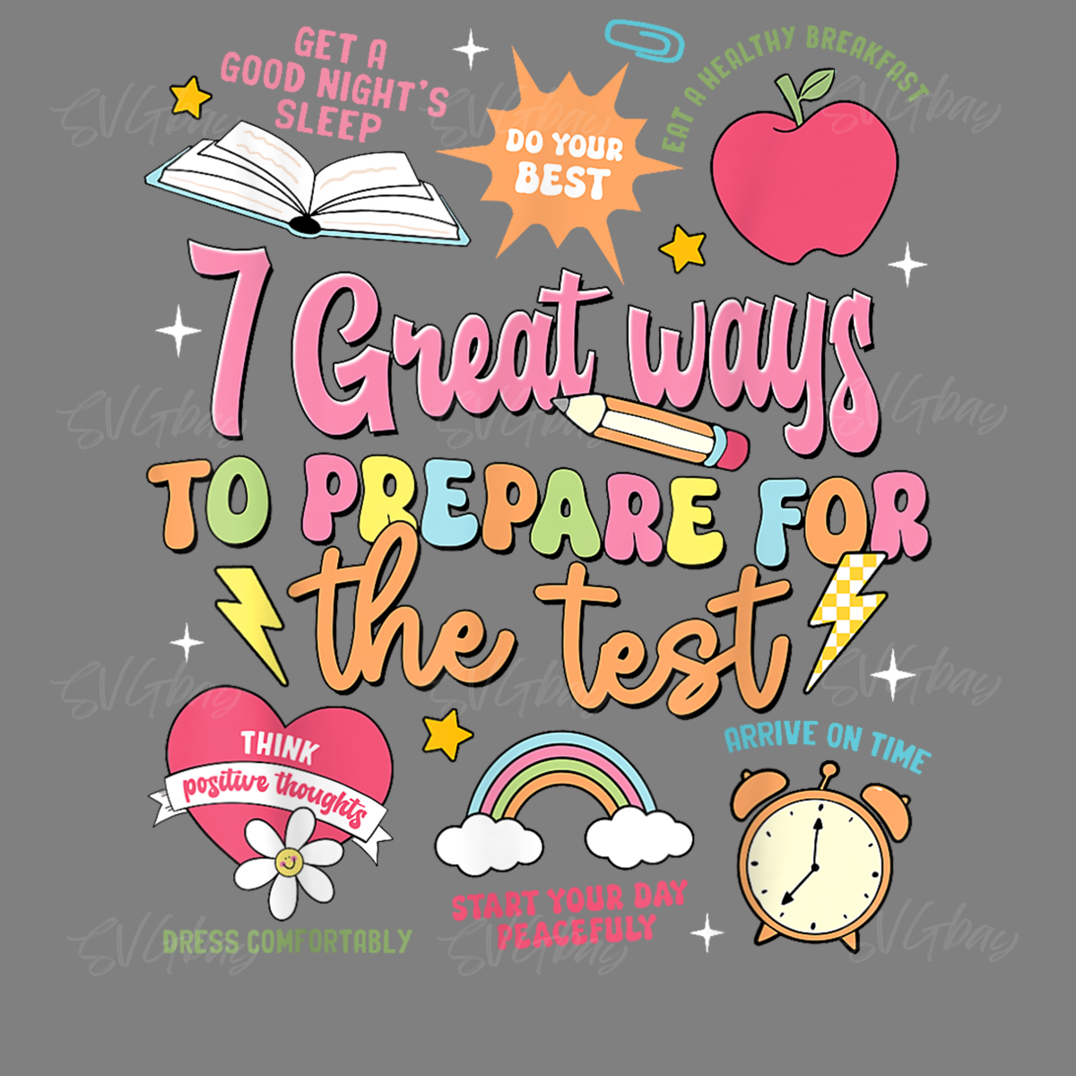Funny 7 Great Ways Prepare For The Test PNG | Inspire Uplift