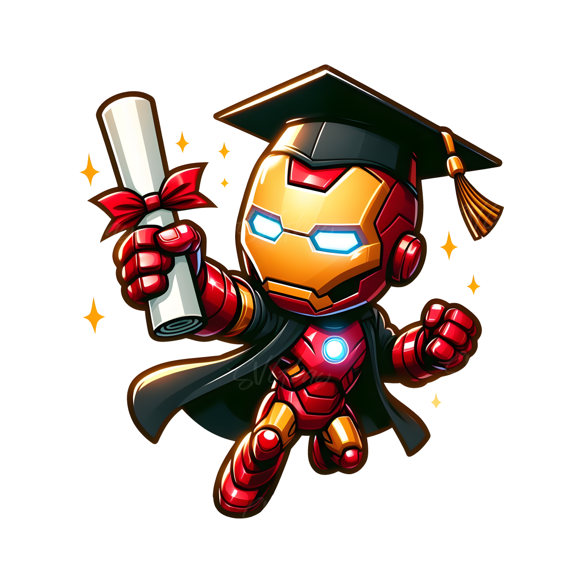 Superhero Iron Man Cartoon Graduation PNG | Inspire Uplift