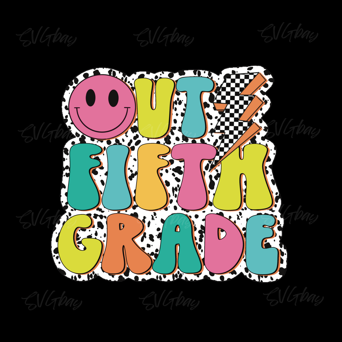 Out Fifth Grade Out Of School PNG Digital Download Files | Inspire Uplift