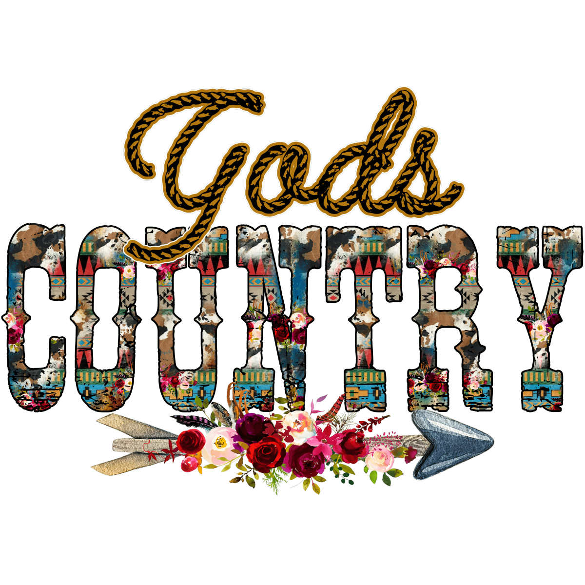 God Country Western Png Digital Download Files | Inspire Uplift