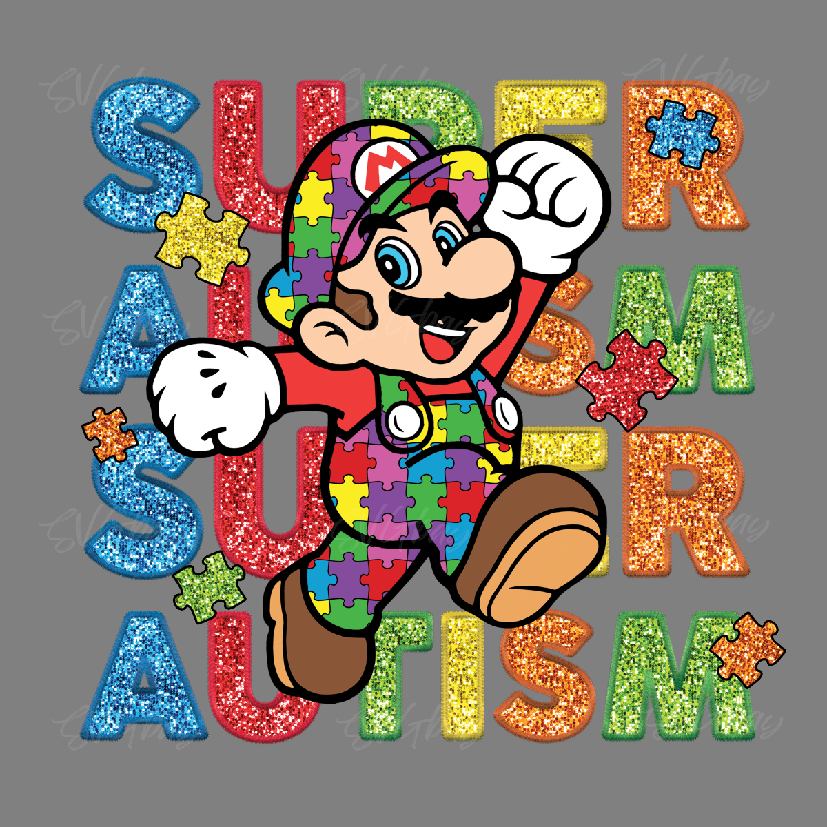 Super Mario Super Autism Cartoon PNG Digital Download Files | Inspire ...