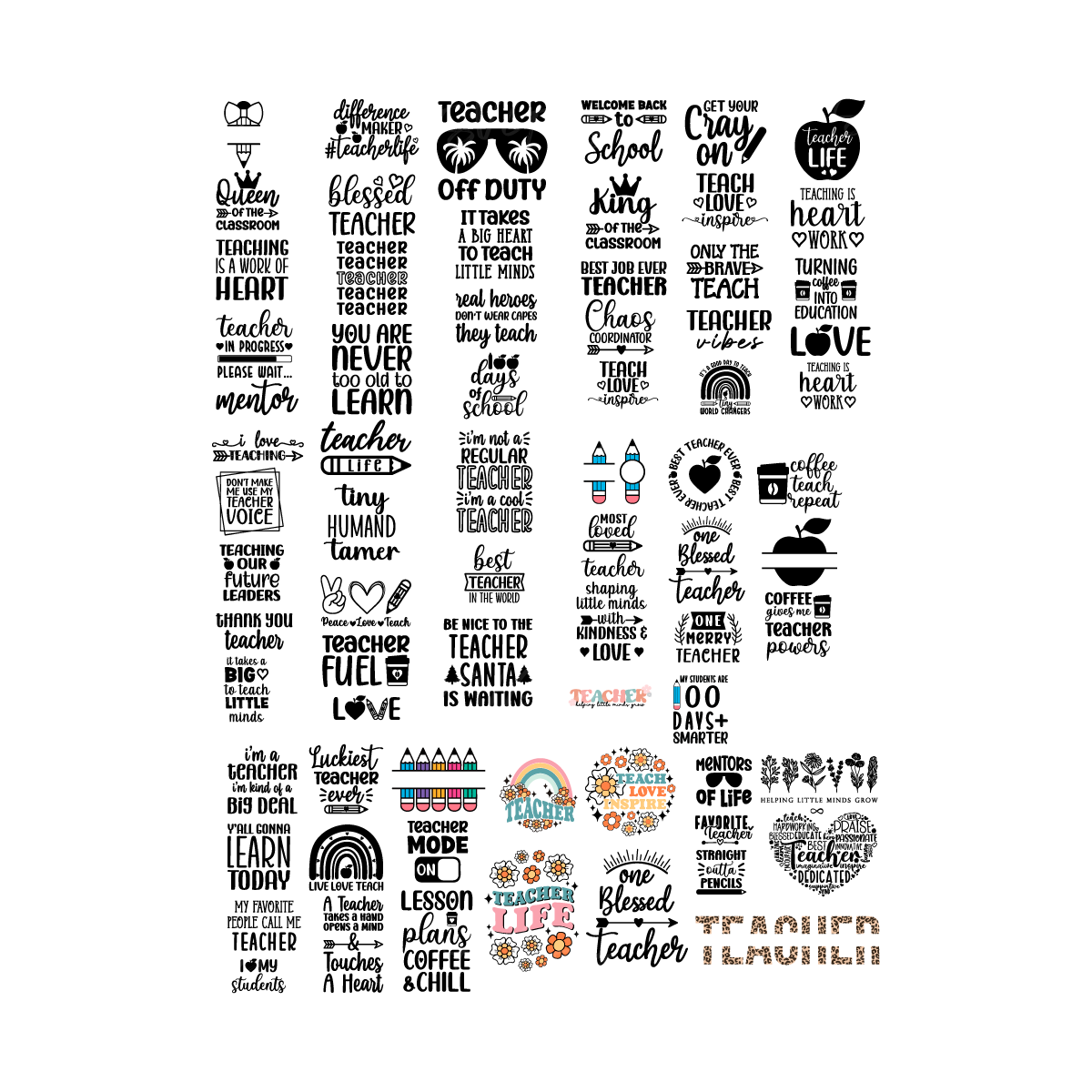 Teacher appreciation SVG Digital Download Files - Inspire Uplift