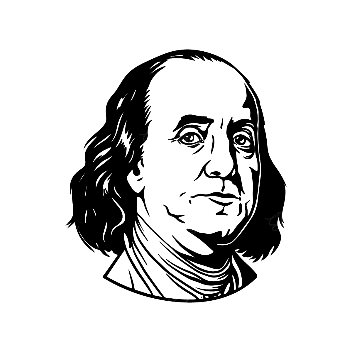 Benjamin Franklin SVG Digital Download Files | Inspire Uplift