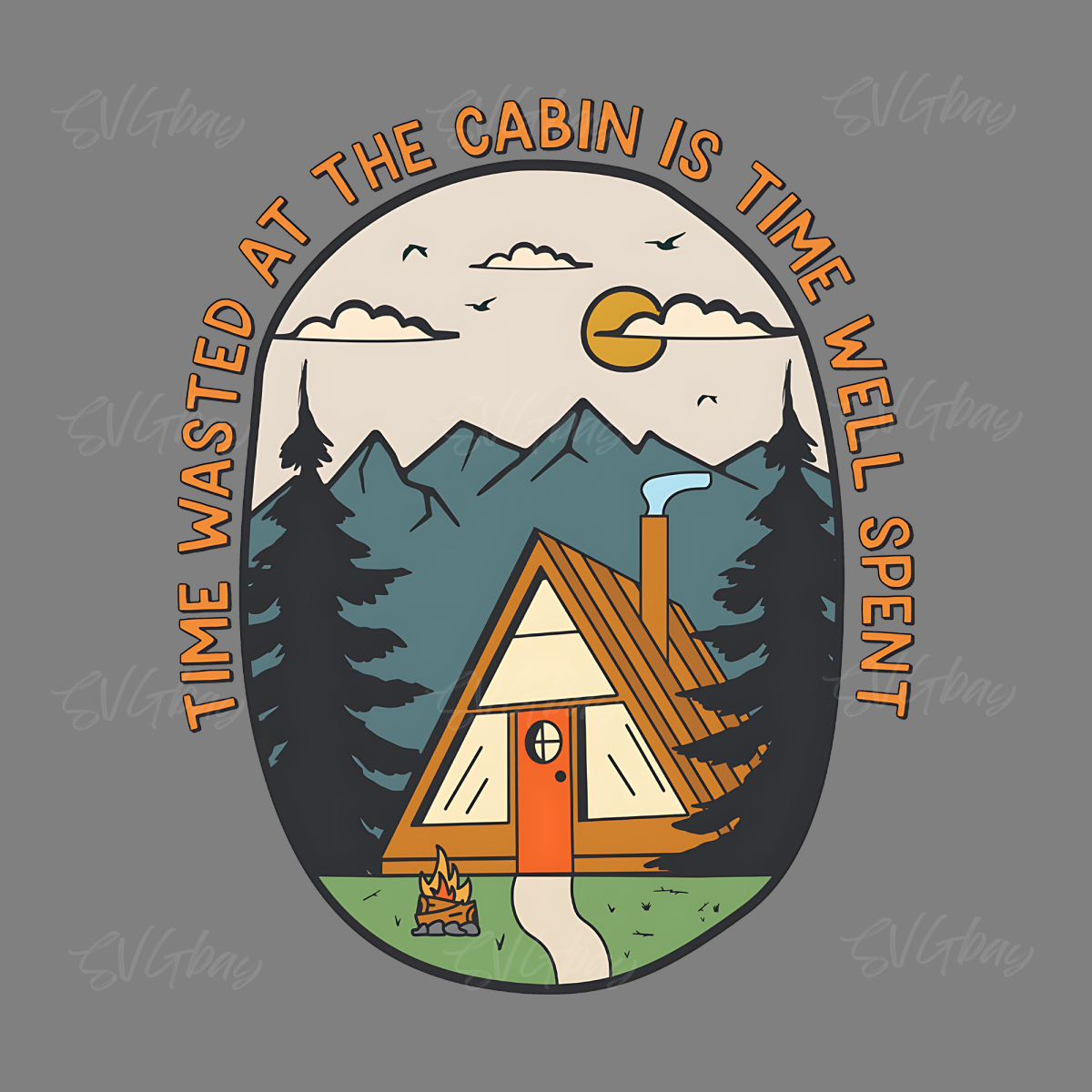 Cabin PNG Digital Download Files | Inspire Uplift