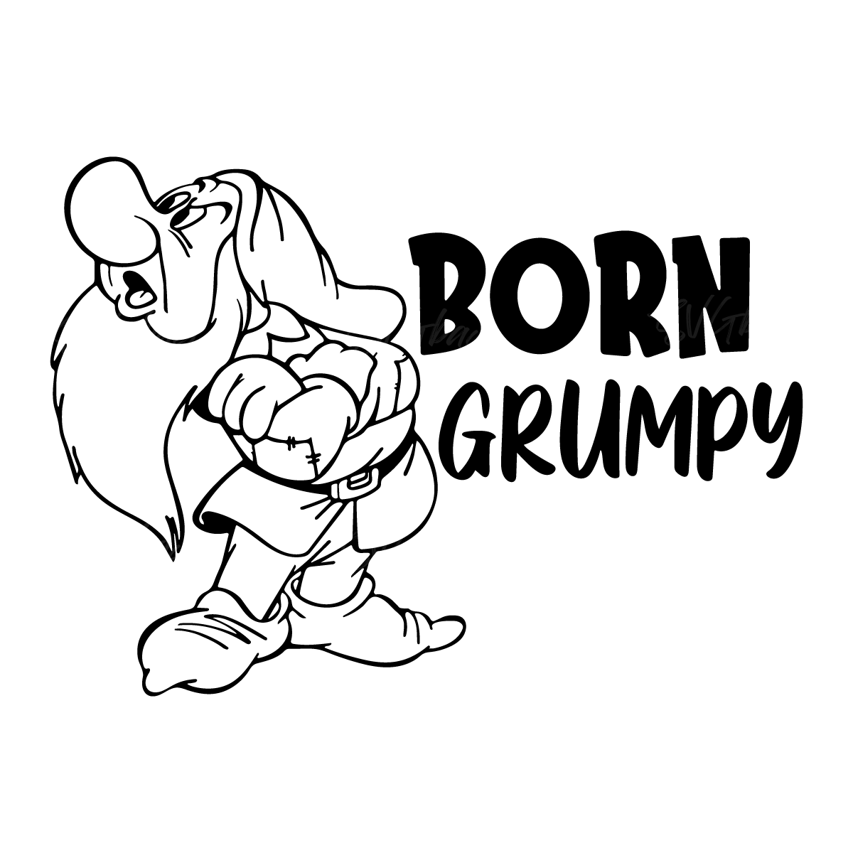 Dwarf Grumpy Svg | Inspire Uplift