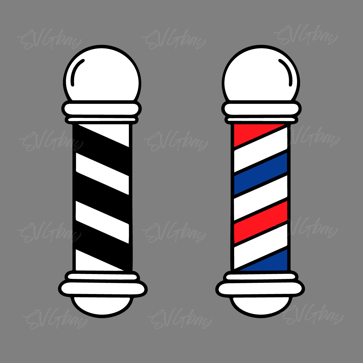 Barber pole svg bundle Digital Download Files | Inspire Uplift
