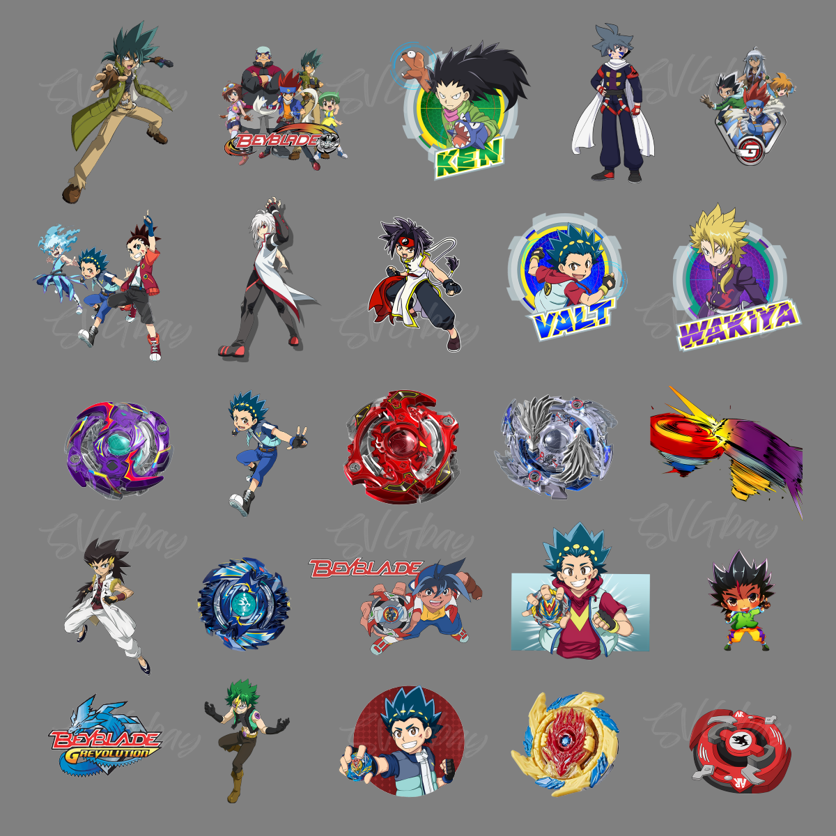 Beyblade -- Cartoon Svg,Png,Pdf Silhouette, Vector, Cricut, | Inspire ...