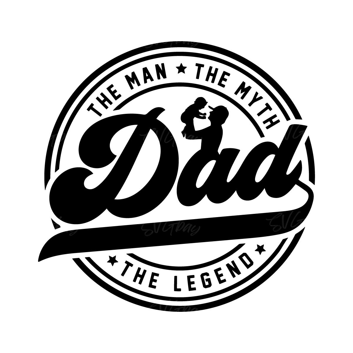 The Man The Myth The Legend Svg | Inspire Uplift