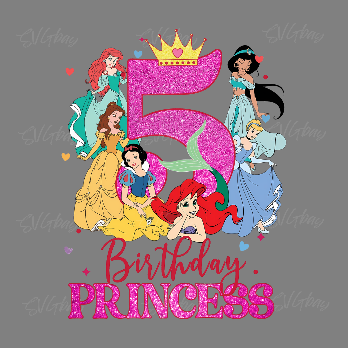 Birthday Princess Png Digital Download Files | Inspire Uplift