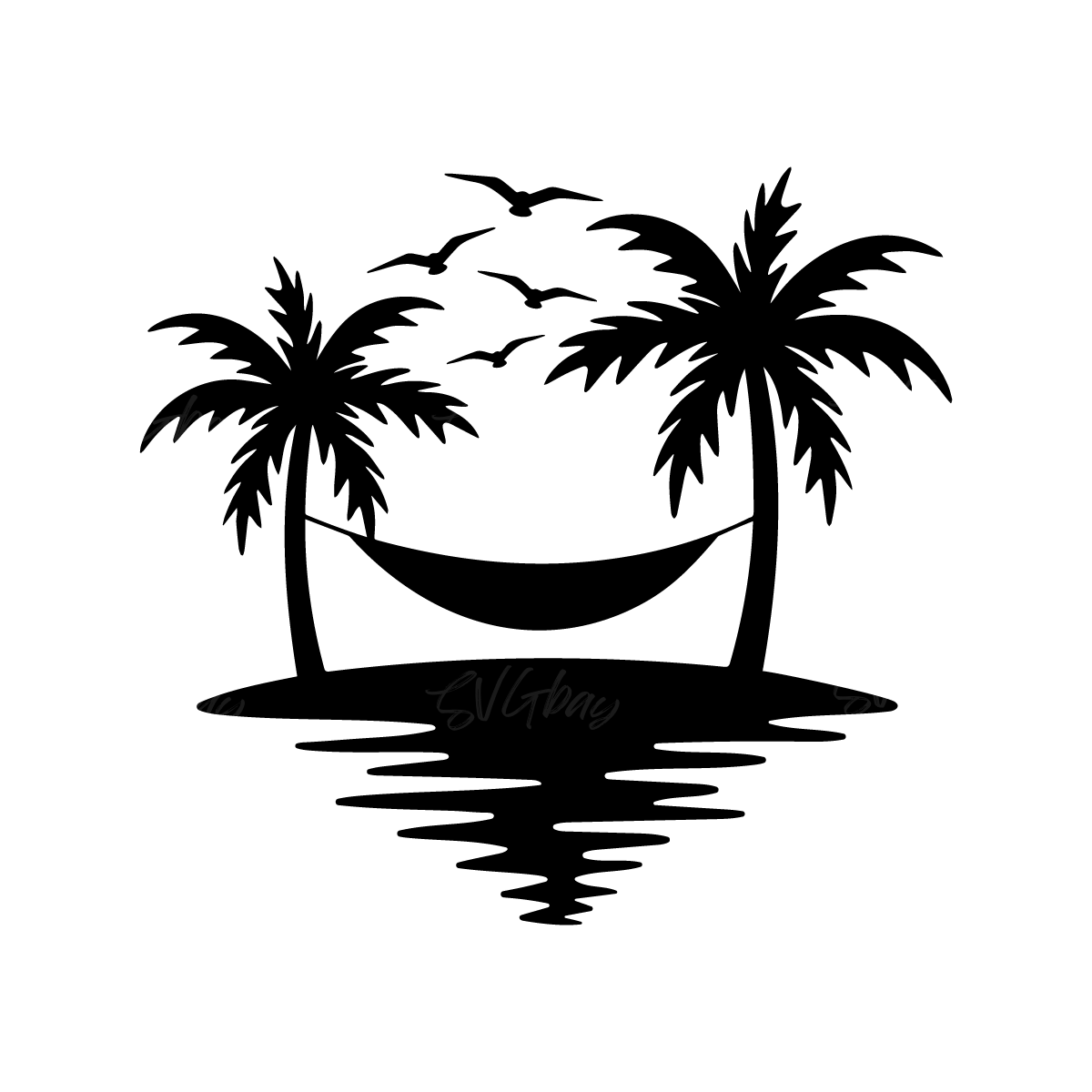 Simple Palm Trees Svg | Inspire Uplift