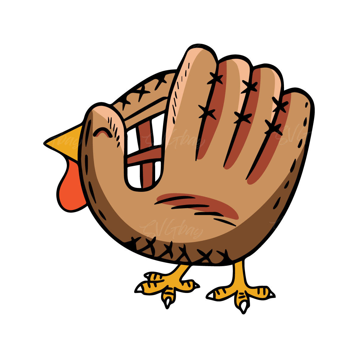 Turkey Baseball Glove Svg Svg Digital Download Files | Inspire Uplift