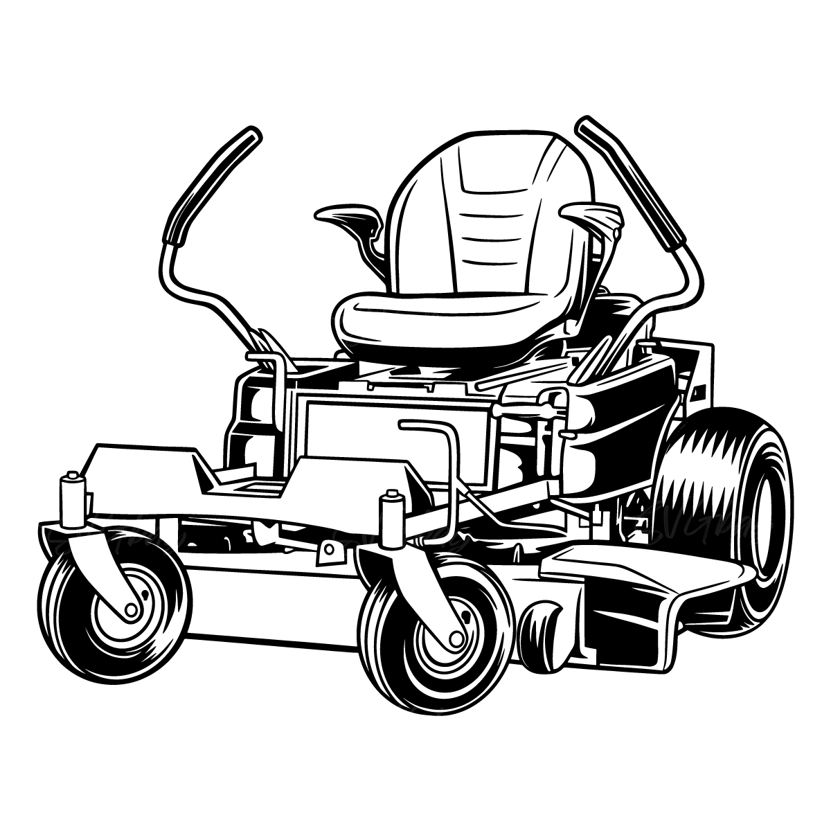Zero Turn Lawn Mower Svg Digital Download Files - Inspire Uplift