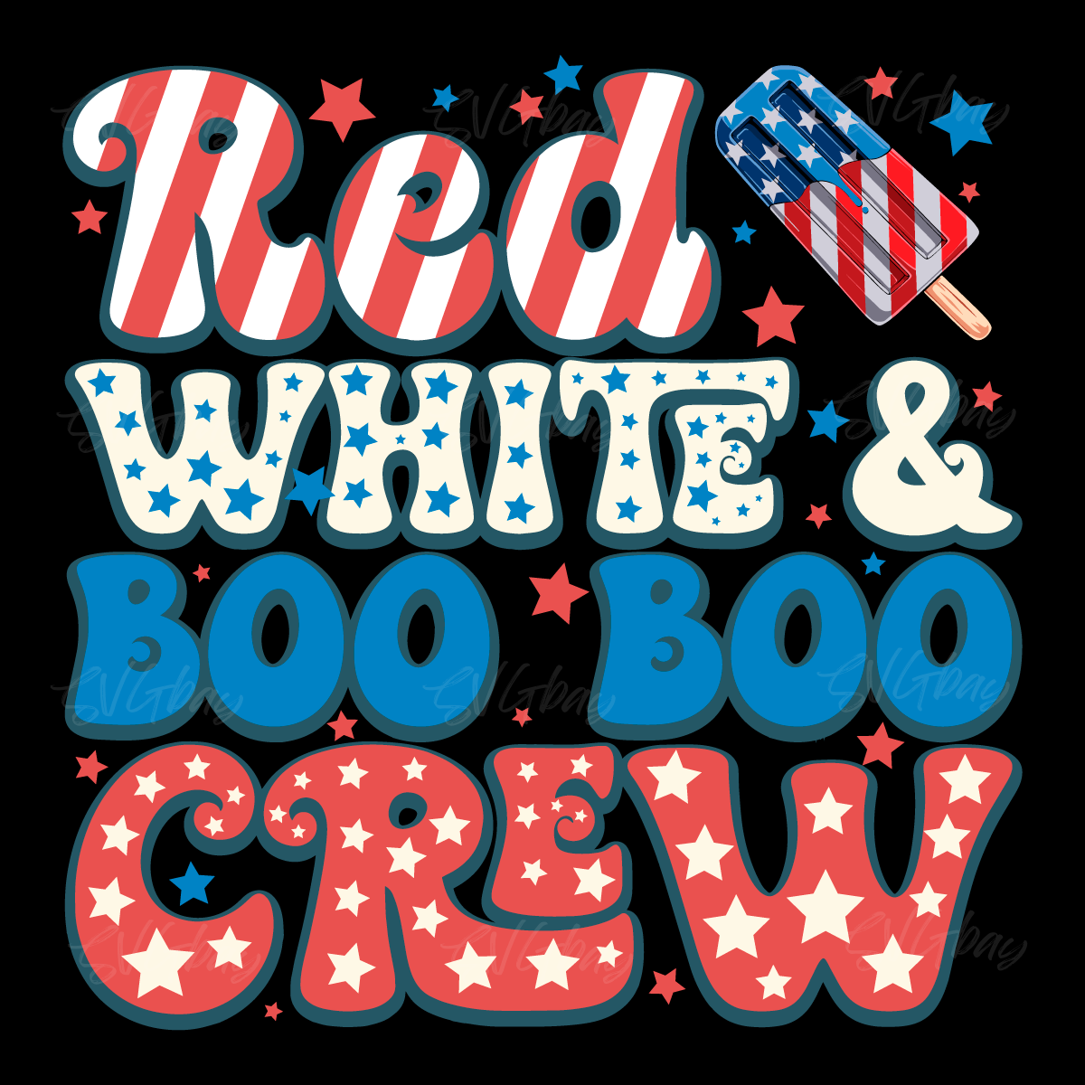 Red White & Boo Boo Crew PNG SVG Digital Download Files | Inspire Uplift
