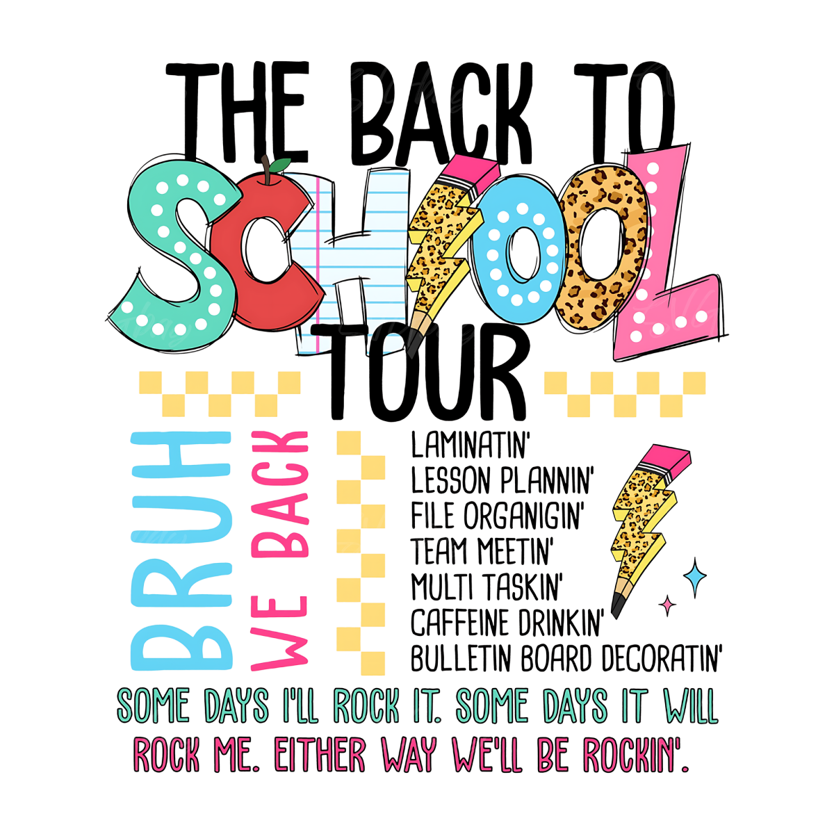 The back to school tour png Digital Download Files | Inspire Uplift