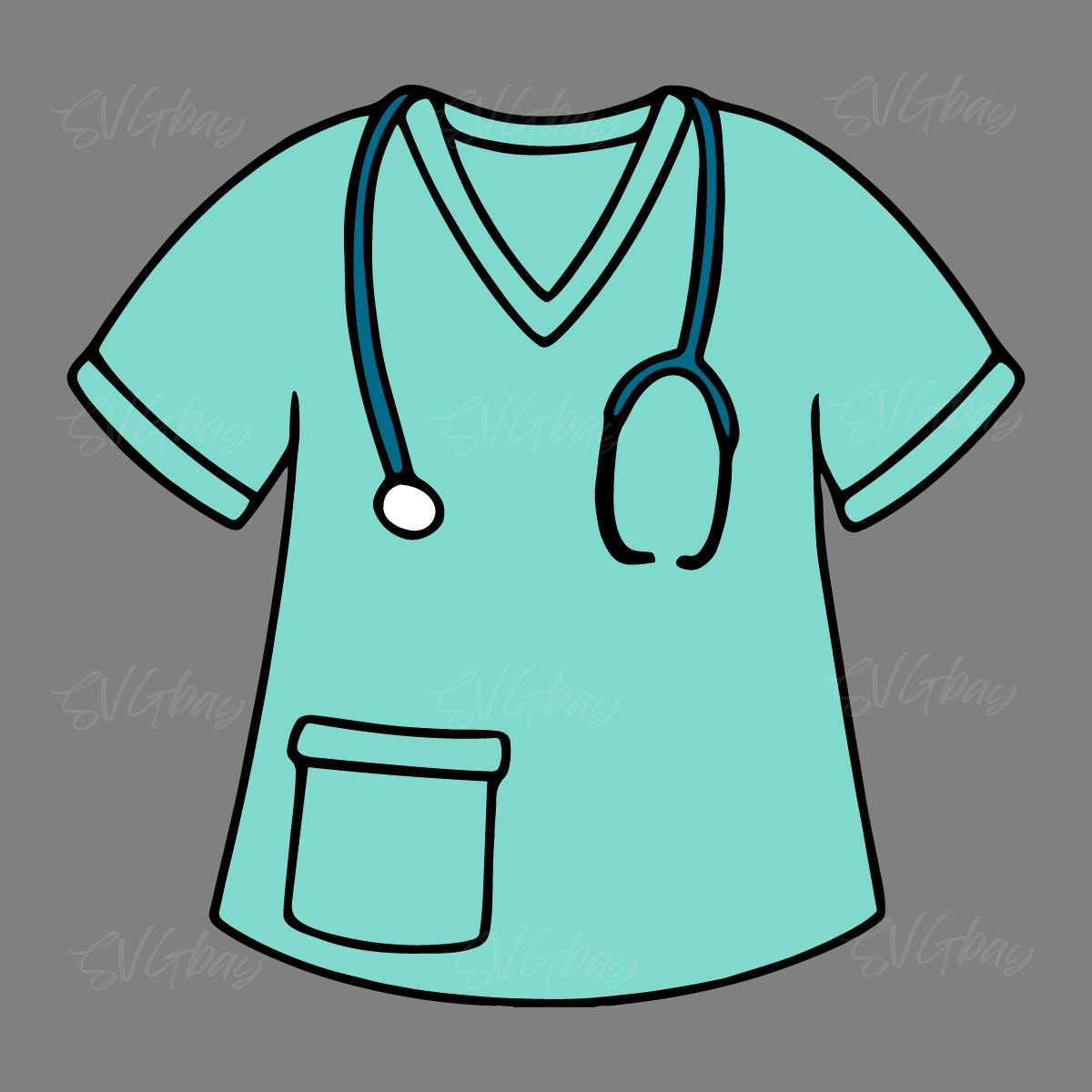 Medical Scrubs SVG PNG JPG Clipart Cut File Download for Cri | Inspire ...